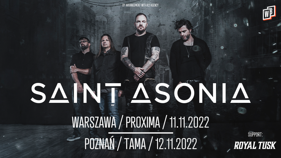 SAINT ASONIA - Koncert - 11 Listopad 2022 - Warszawa - Atrakcje.pl